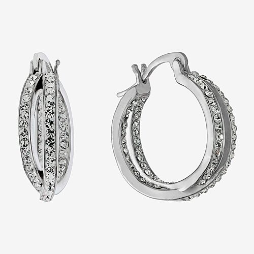 Click here for Sparkle Allure Womens Crystal 19mm Hoop Earrings... prices