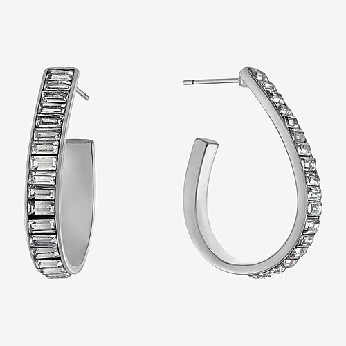 Click here for Sparkle Allure Womens Crystal 32mm Hoop Earrings... prices