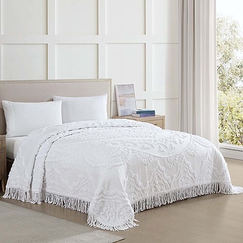 Click here for Beatrice Home Fashions Lotus Chenille Bedspread  O... prices