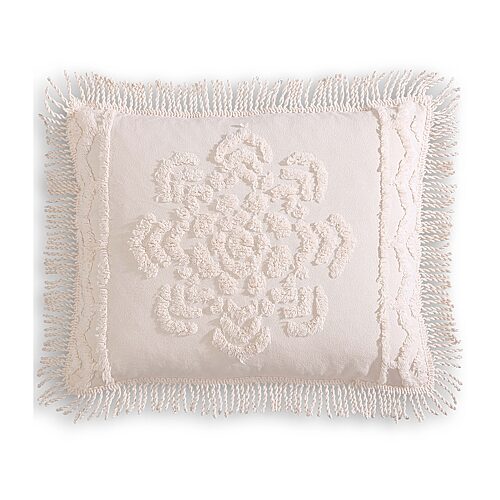 Beatrice Home Fashions Lotus Chenille Lightweight Sham  Standard - Blush