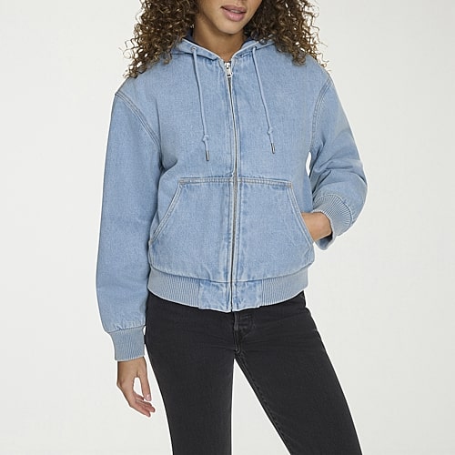 Click here for Levis Womens Denim Midweight Bomber Jacket  X-smal... prices