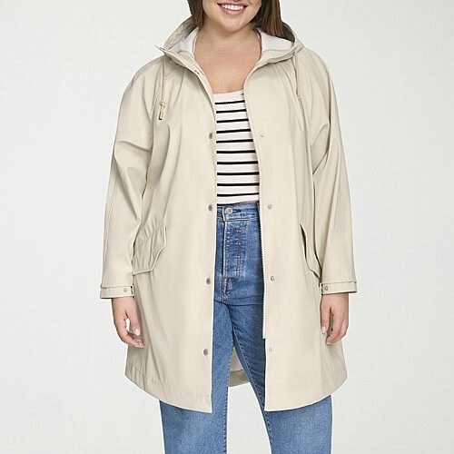 Click here for Levis Plus Size Raglan-Sleeve Hooded Rain Jacket -... prices