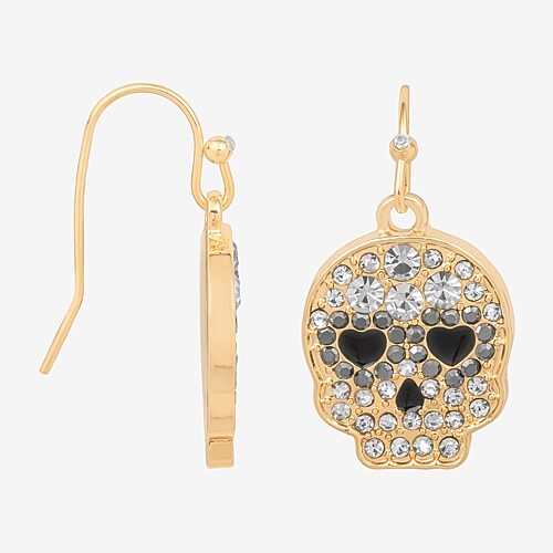 Click here for Bijoux Bar Womens Skull Drop Earrings  One Size  M... prices