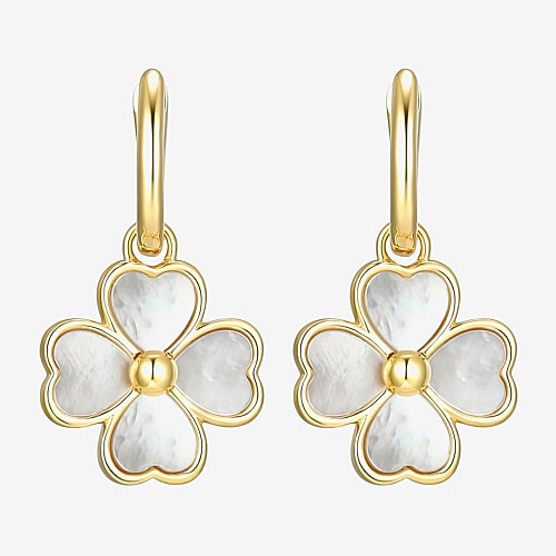 Click here for Womens White Mother Of Pearl 18K Gold Over Silver... prices