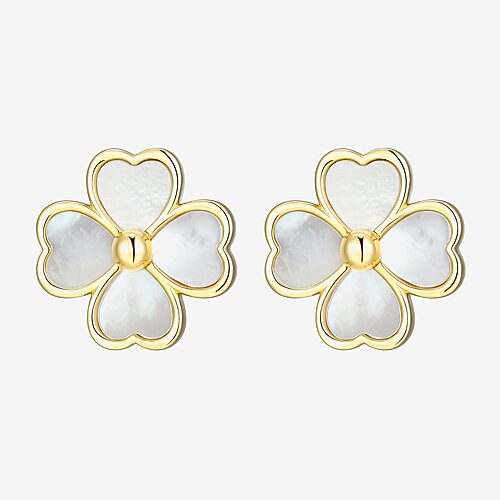 Click here for White Mother Of Pearl 18K Gold Over Silver 13.1mm... prices