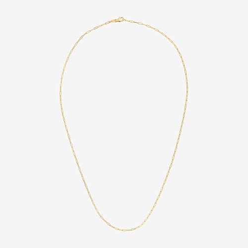 Click here for Womens 14K Gold 16 Inch Paperclip Chain Necklace... prices