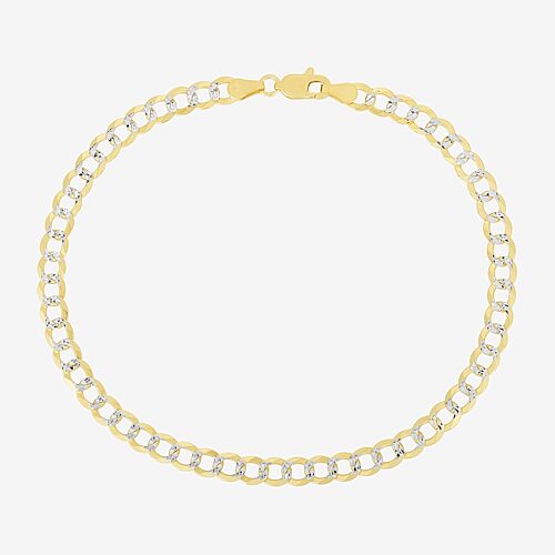 Click here for Mens 14K Gold 8 1/2 Inch Solid Curb Chain Bracelet... prices