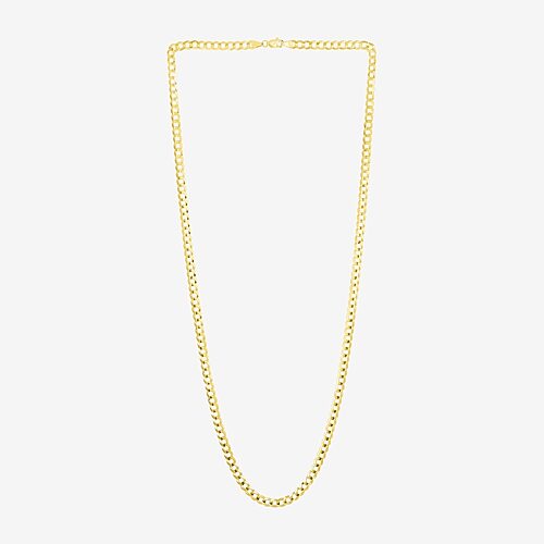 Click here for Mens 14K Gold 24 Inch Curb Chain Necklace  One Siz... prices