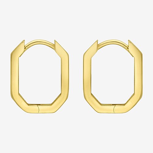 Click here for Womens 14K Gold 14.4mm Hoop Earrings  One Size  Ye... prices