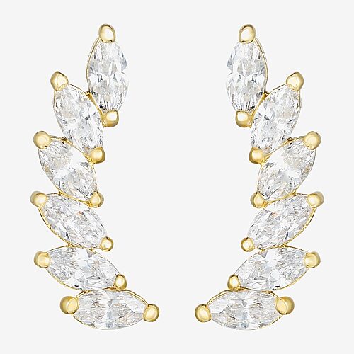 Click here for Gold Addiction Cubic Zirconia 14K Gold 14.9mm Marq... prices