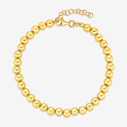 Click here for Unisex Adult 14K Gold 8 Inch Bead Chain Bracelet... prices