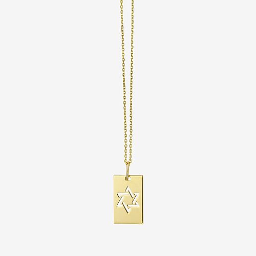 Click here for Star Of David Unisex Adult 14K Gold Square 18 Inch... prices