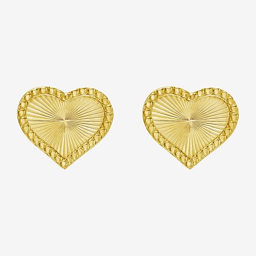 Click here for 14K Gold 10.5mm Heart Stud Earrings  One Size  Yel... prices