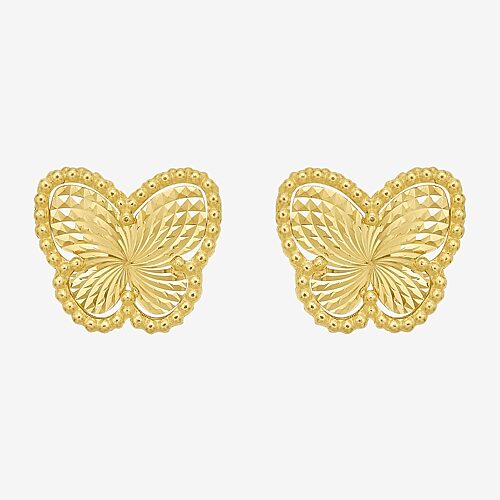 Click here for 14K Gold 8.4mm Butterfly Stud Earrings  One Size... prices