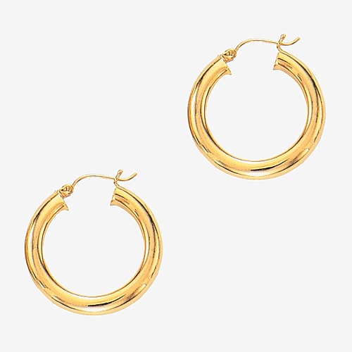 Click here for Womens 14K Gold 30mm Hoop Earrings  One Size  Yell... prices