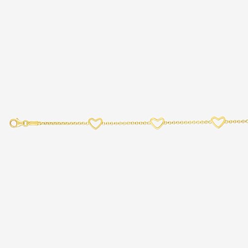 Click here for Girls 14K Gold 6 Inch Cable Chain Bracelet  One Si... prices