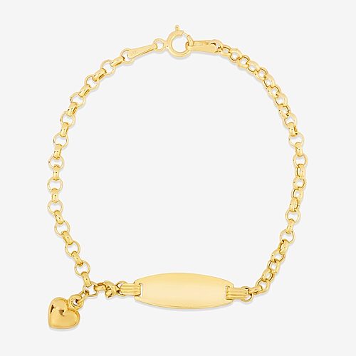 Click here for Girls 14K Gold 6 Inch Cable Chain Bracelet  One Si... prices