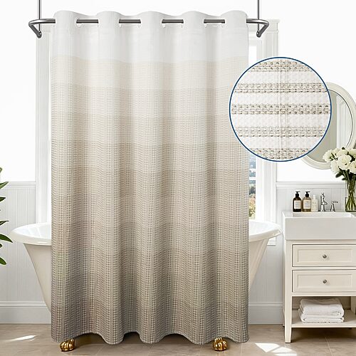 Click here for Awesome Home No Hook Ombre Waffle Snap-In Liner Sh... prices