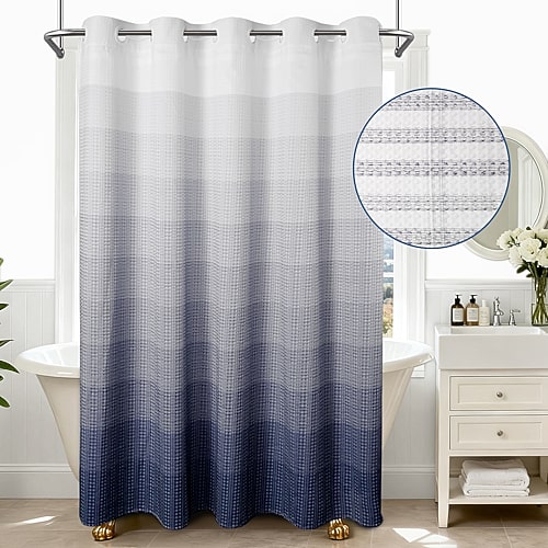 Click here for Awesome Home No Hook Ombre Waffle Snap-In Liner Sh... prices