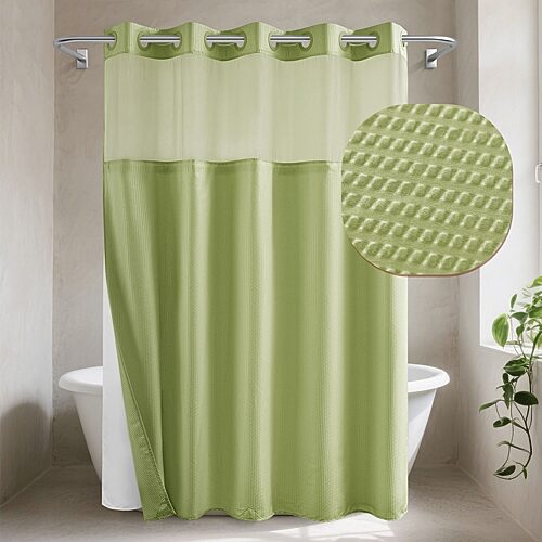 Click here for Awesome Home No Hook Embossed Snap-In Liner Shower... prices