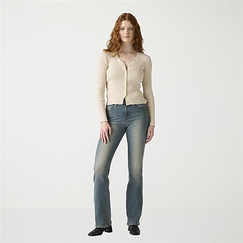 Click here for Levis Womens 726 High Rise Slim Fit Flare Jeans -... prices