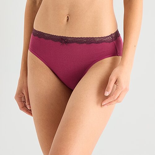 Click here for Ambrielle Cotton High Cut Panty  X-large  Red prices