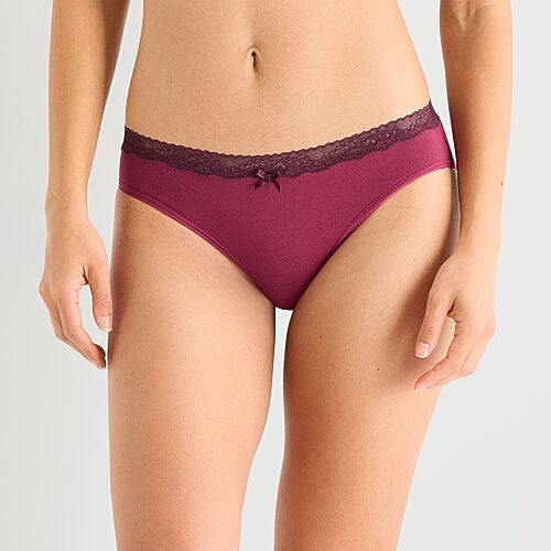 Click here for Ambrielle Cotton Bikini Panty  Small  Red prices