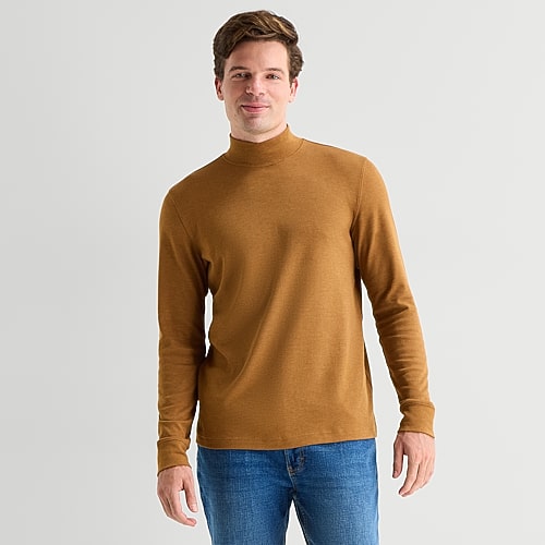 Click here for St. Johns Bay Interlock Mens Long Sleeve Mock Neck... prices