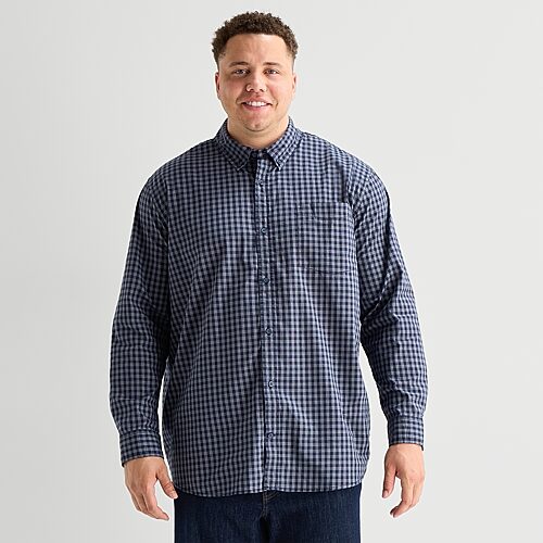 Click here for mutual weave Mens Long Sleeve Regular Fit Big and... prices