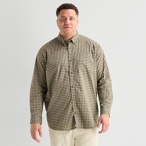 Click here for mutual weave Mens Long Sleeve Regular Fit Big and... prices