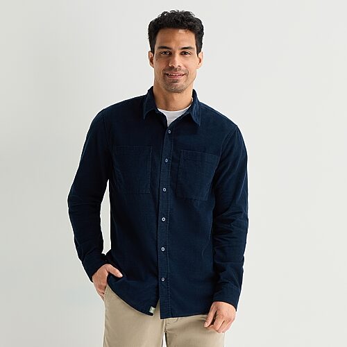 Click here for mutual weave Lightweight Corduroy\N Mens Long Slee... prices