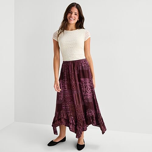 Click here for Arizona Womens Juniors Midi A-Line Skirt  Large  R... prices