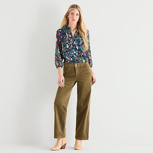 Click here for St. Johns Bay Womens Mid Rise Wide Leg Corduroy Pa... prices