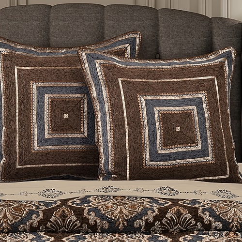 Click here for J Queen New York Sofia Chenille Stripe Sham  Europ... prices