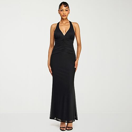 Click here for Premier Amour Womens Halter Neck Sleeveless Evenin... prices