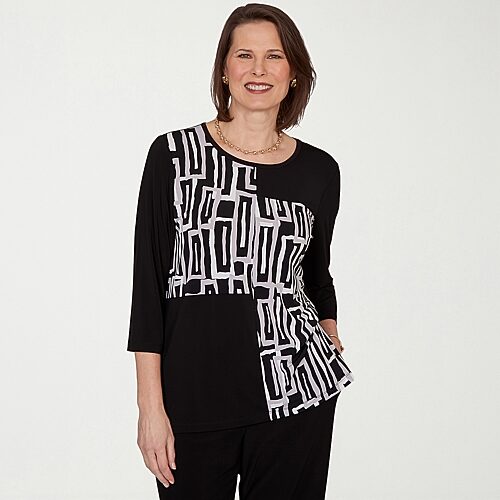 Click here for Alfred Dunner Classics Womens Split Crew Neck 3/4... prices