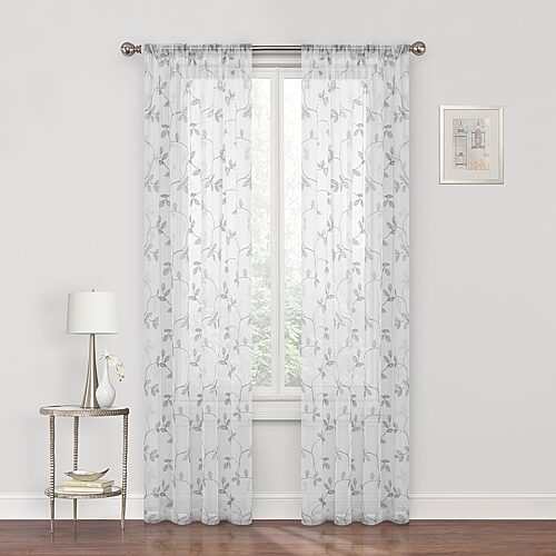 Click here for Regal Home Meadow Rod Pocket Embroidered Sheer Sin... prices