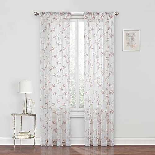 Click here for Regal Home Meadow Rod Pocket Embroidered Sheer Sin... prices