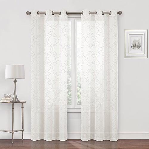 Click here for Regal Home Sterling Matte Grommet Top Sheer Curtai... prices