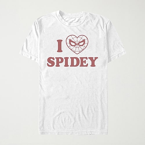 Click here for I Heart Spidey Womens Juniors Crew Neck Short Slee... prices