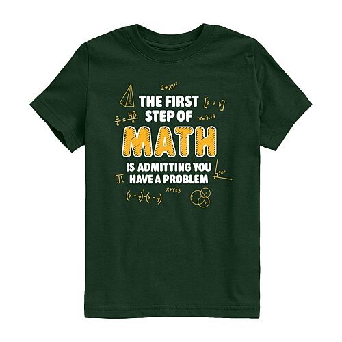 Instant Message Boys 8-20 The First Step Of Math Short-Sleeve Graphic T-Shirt - Forest Green