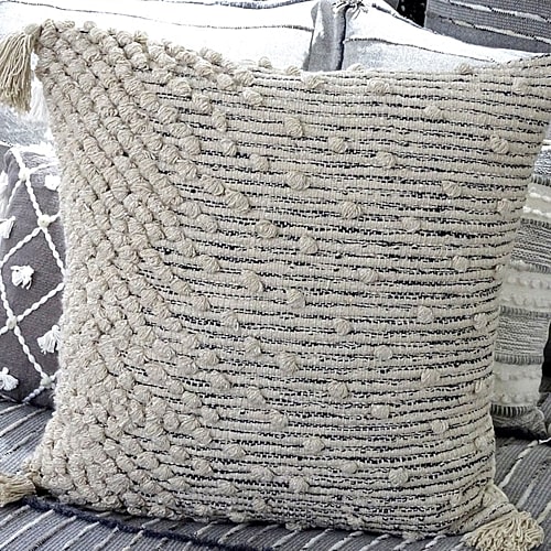 Click here for Vibhsa Woven Square Throw Pillow  One Size  Beige prices