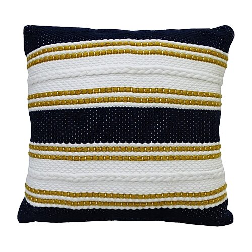 Click here for Vibhsa Braid Square Throw Pillow  One Size  Blue prices