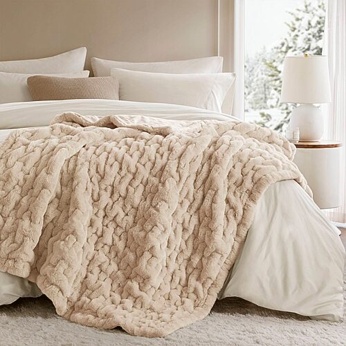 Click here for Madison Park Ruched Reversible Faux-Fur Throw  50... prices