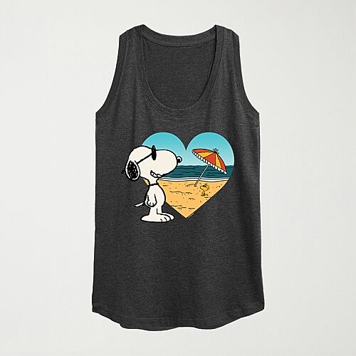 Click here for Womens Crew Neck Sleeveless Peanuts Snoopy Tank To... prices