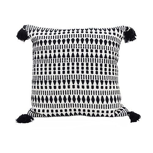 Click here for Vibhsa Square Throw Pillow  One Size  Black prices