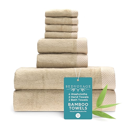 Click here for BedVoyage Resort 8-pc. Rayon from Bamboo Bath Towe... prices