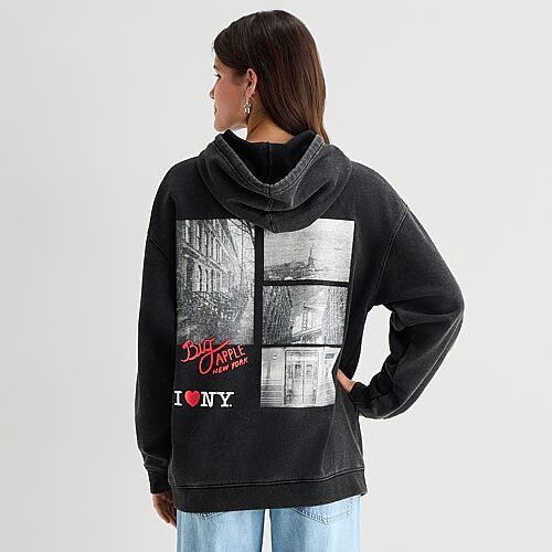 Click here for New York Womens Juniors Long Sleeve Fleece Hoodie... prices