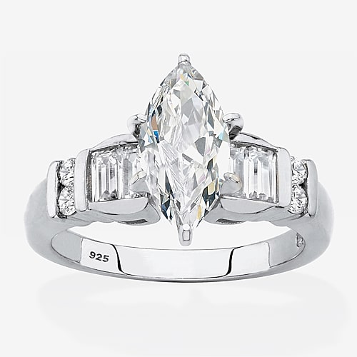 Click here for Diamonart Womens 2 3/4 CT. T.W. Cubic Zirconia Pla... prices