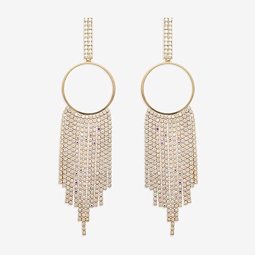 Click here for Bijoux Bar Gold Tone Womens Glass Circle Drop Earr... prices